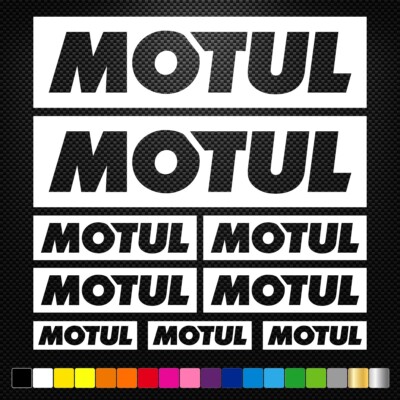 MOTUL - 9 Decals Stickers Sponsors Car Bike Motorcycle Motocross MX ATV ...