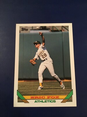 1993 Topps # 46 ERIC FOX ROOKIE Oakland A's Set Break | eBay