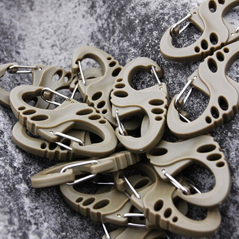 2PCS S Shaped Carabiner EDC Gear Snap Spring Clips Hook^VF | eBay