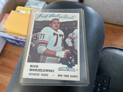 SIGNED Dick Modzelewski 1961 Fleer NY Giants | eBay