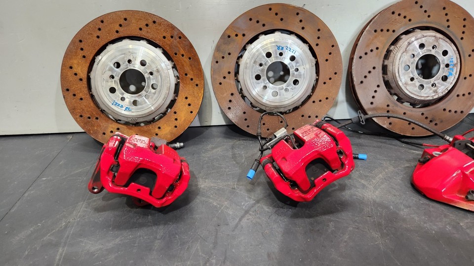 21-25 OEM BMW G80 G82 G83 M3 M4 Front Rear Brake Calipers RED SET w ...