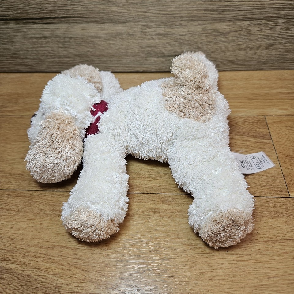 M&S Marks and Spencer Cosies Puppy Dog Red Collar Bones Plush Soft Toy ...