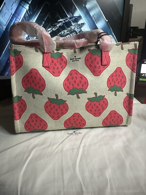 Kate Spade strawberry canvas tote! | eBay