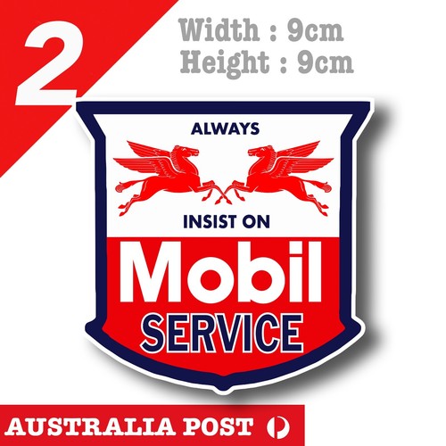 Mobil Motor Oil SERVICE Logo -MOBIL Pegasus Shield Sticker | eBay