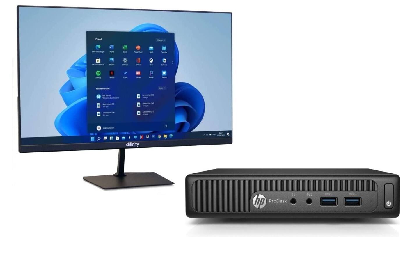 HP EliteDesk Silent Mini-PC Intel 2.90GHz | 8GB Ram | 256GB SSD | Win11 ...
