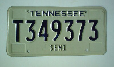 Tennessee Semi Truck License Plate T349373 Embossed | eBay