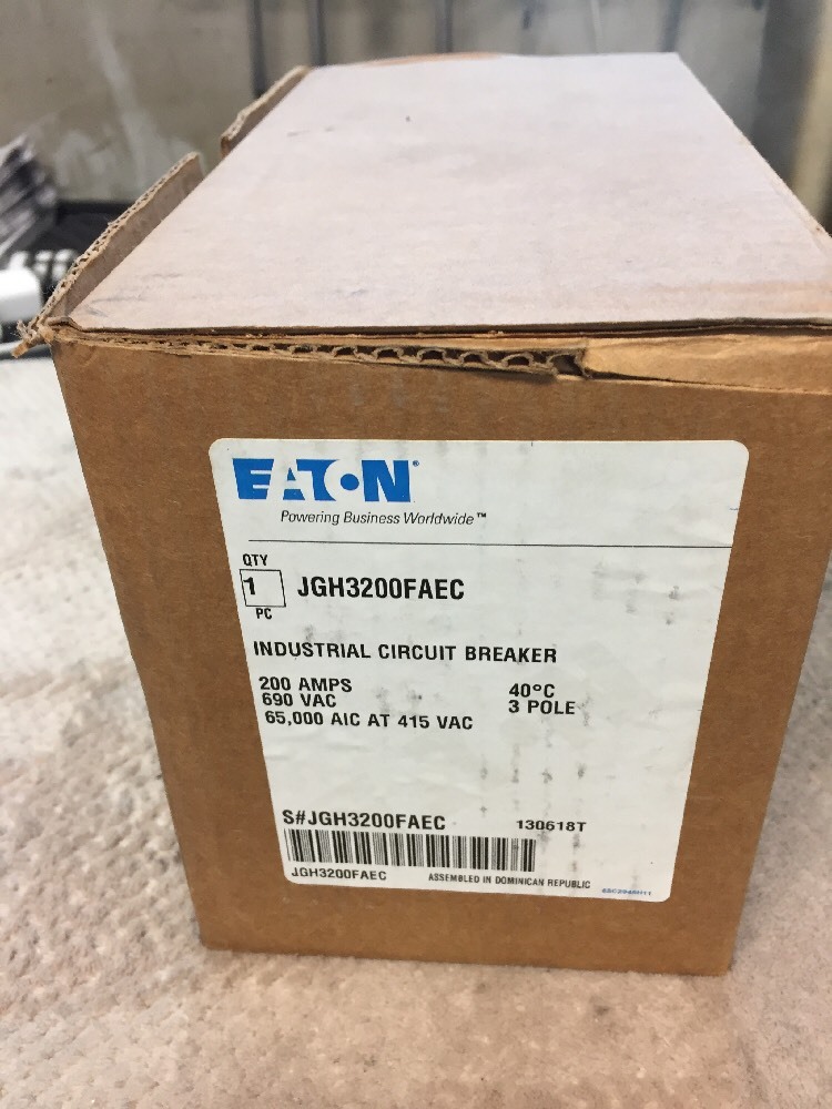 EATON JGH3200FAEC 3 Pole 200Amp J250H JGH Circuit Breaker JGH3250NN NEW ...