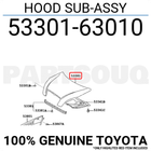 5330163010 Genuine Toyota HOOD SUB-ASSY 53301-63010 | eBay