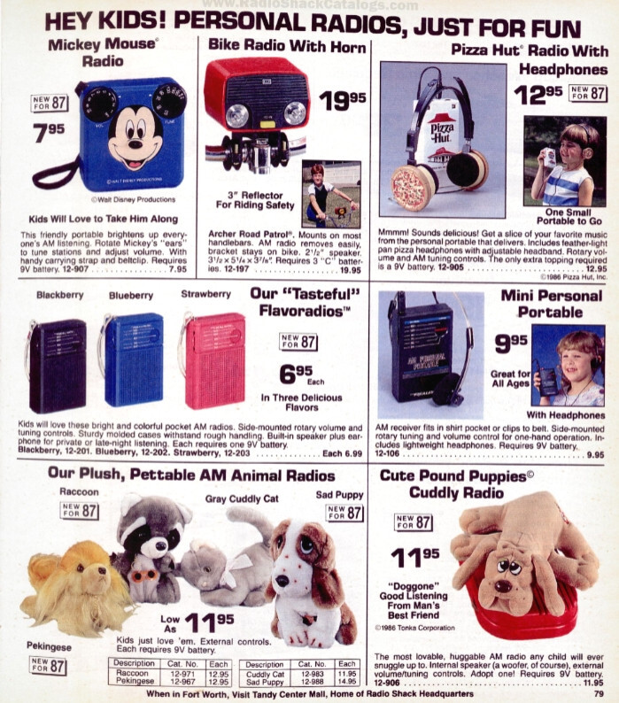 Radio Shack 12-202 AM Flavoradio Flavor Radio Blueberry New in Box NOS ...