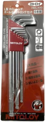 MITOLOY HBL900 Long Ball-Point Hex Wrench 1.5-10mm Set of 9 Pcs with ...