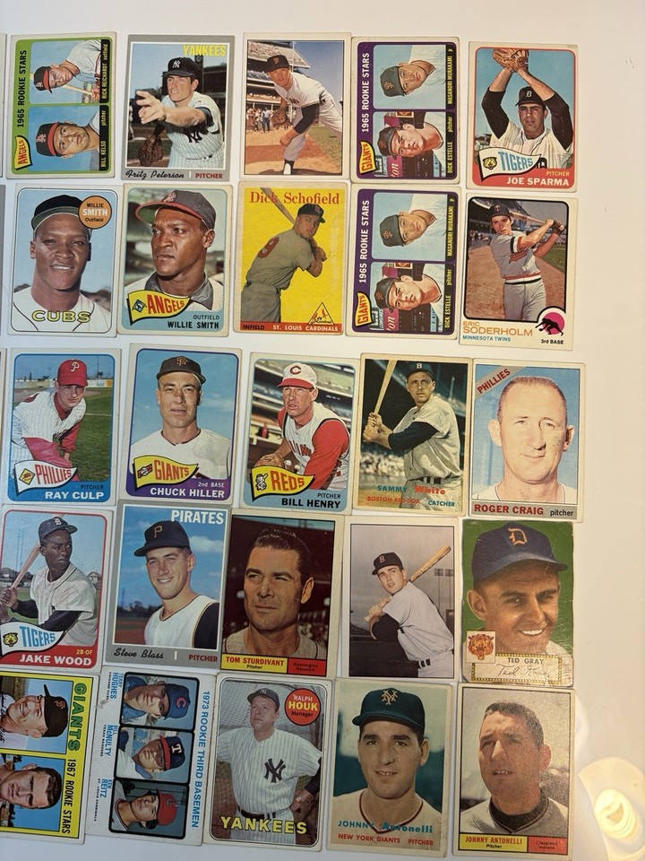 vintage topps baseball cards lot (1949s, 60s, 80s, 90s) 70+ Cards ...
