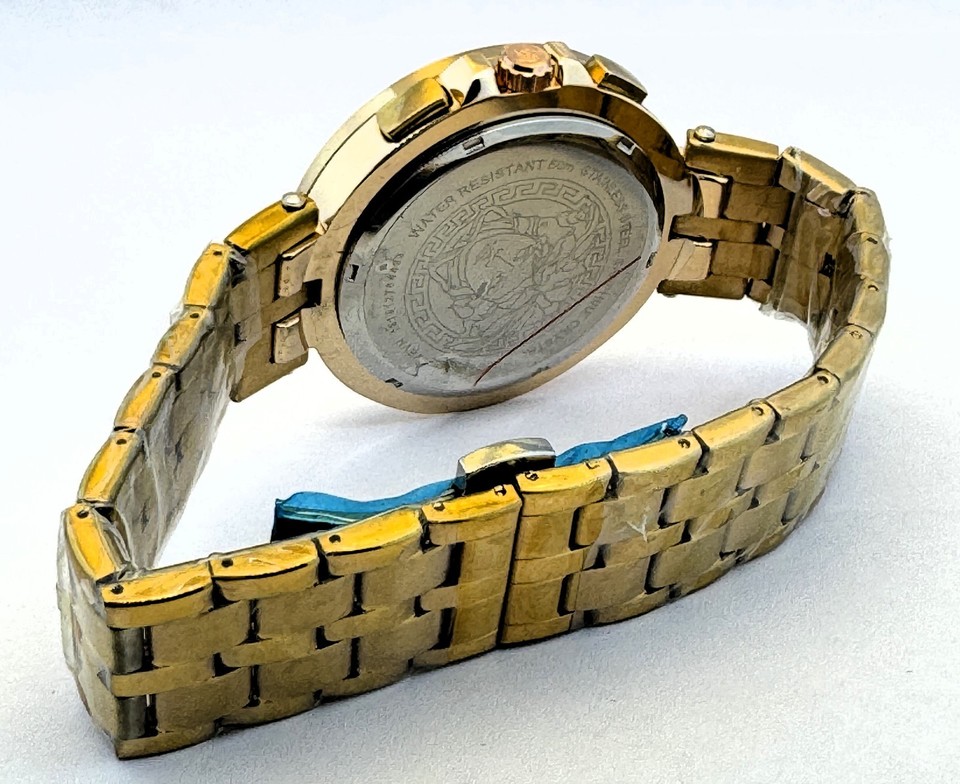 Amazing VERSACE Chronograph Date Indicator Brown Dial Quartz Men's ...