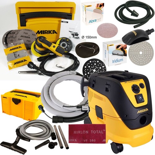 MIRKA Deros 125 150mm 5mm + Ventosa 1230 L Afc + Accessori KIT2009WOMDE ...