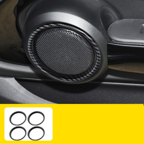 Carbon Fiber Look Inner Door Audio Speaker Cover Trim For Mini Cooper ...