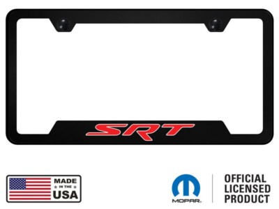 Dodge SRT Polycarbonate Notched License Plate Frame Official Licensed ...