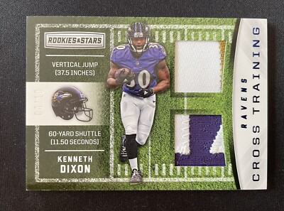 2016 Rookies & Stars Kenneth Dixon Cross Training Rookie Prime Patch # ...