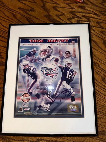 Super Bowl XXXVI MVP Tom Brady Photo Framed PSA /5000 | eBay