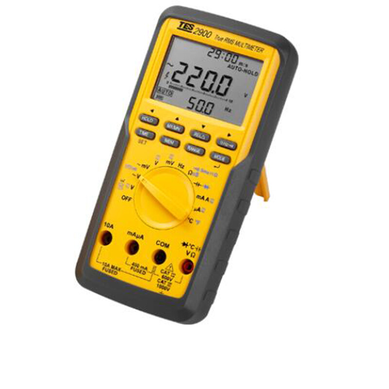 TES-2900 True RMS Multimeter Smart Ohm for Ground Resistance Measurem ...