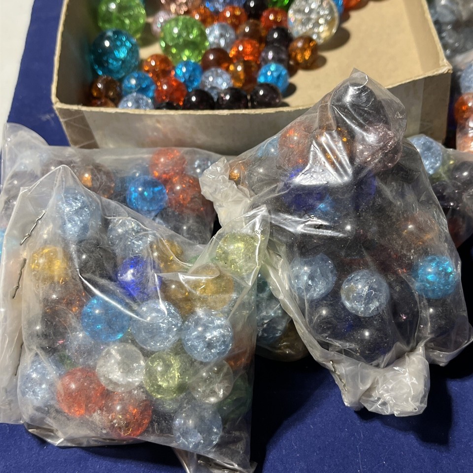 VINTAGE ~ Crackle Glass Marbles ~ Fractured Glass ~ Assorted ~ 5 lbs | eBay