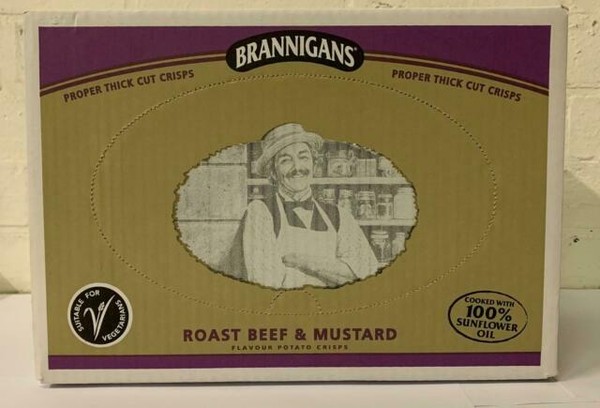 Brannigans From Mccoy's Roast Beef and Mustard Flavour Potato Chips 40 ...