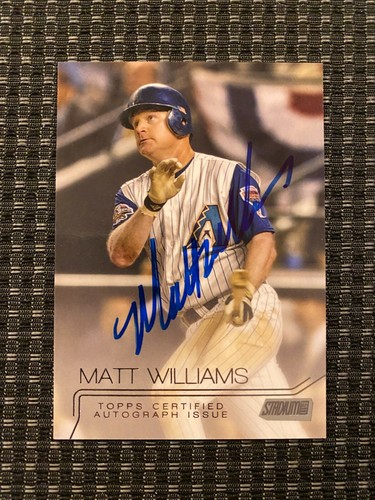 2015 Topps Stadium Club Matt Williams Autograph - SF Giants Arizona ...
