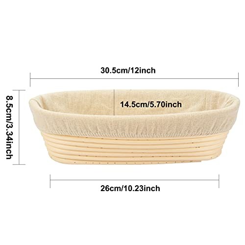 Stormshopping 11.8 inch Oval Long Banneton Brotform Bread Dough ...