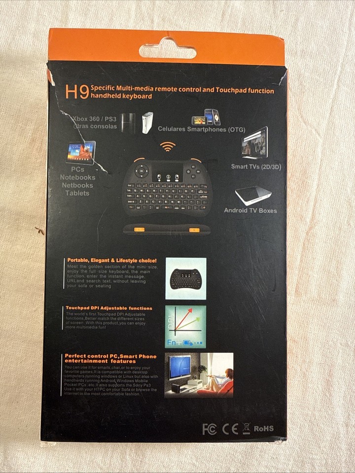 Open Box: H9 Mini Keyboard Wireless and Rechargeable- Great for Smart ...