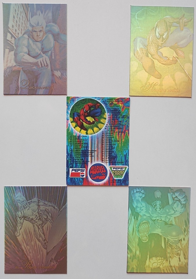 1995 Marvel Pepsicards Full Set Cards Basic / Prism / Holograms ...