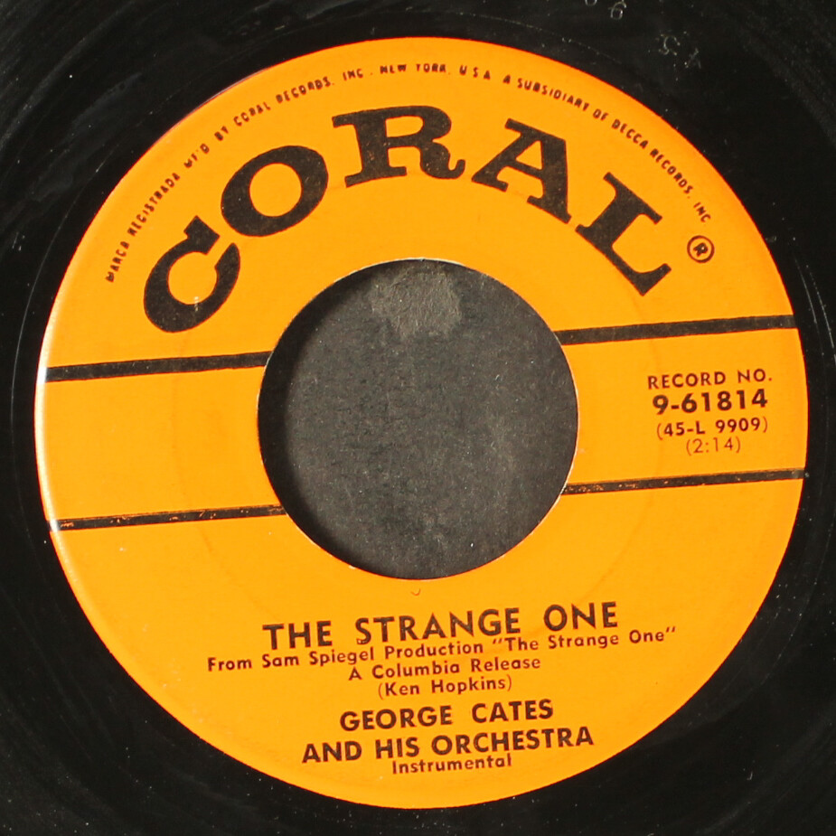 GEORGE CATES: jocko's theme / the strange one CORAL 7" Single 45 RPM | eBay
