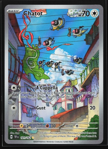 Pokemon Chatot 181/162 Temporal Forces Illustration Rare Holo NM | eBay