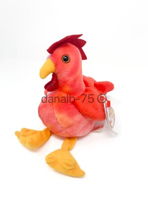 Ty STRUT THE ROOSTER BEANIE BABY Babies - 1996 TAGS Chicken Plush | eBay