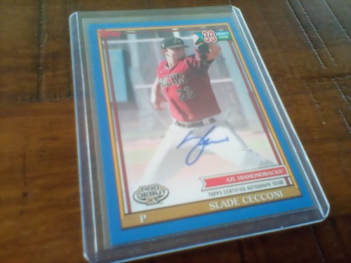 SLADE CECCONI 7/150 Blue Parallel Autograph 🌟 2021 TOPPS PRO DEBUT Top ...