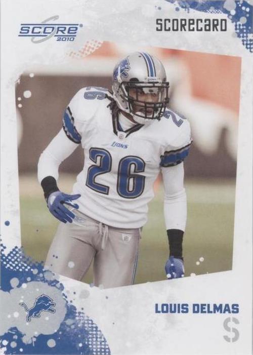 2010 Score - Louis Delmas #100 Scorecard /499 for sale online | eBay