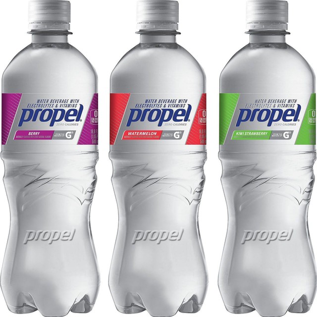 (24 BOTTLES) 16 oz PROPEL ZERO VARIETY PACK SPORTS DRINKS BERRY, KIWI ...