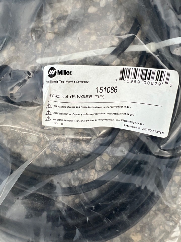 Miller Electric 151086 RCC-14 Finger Tip Remote Control - Black ...