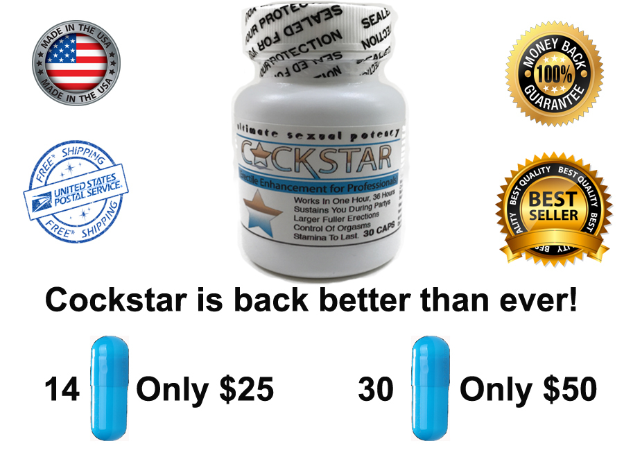 Cockstar 30 Capsules for Stamina Performance Hard Erection FREE SHIPPING!