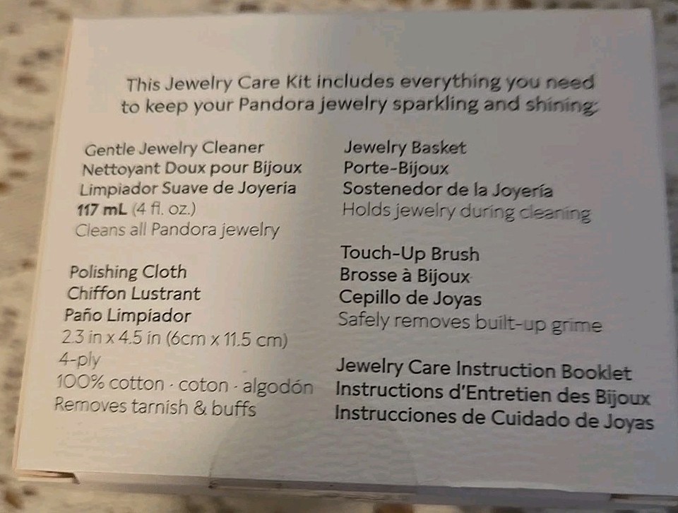 Pandora Cleaning Polishing Cloth Set Jewelry Care Kit ~New! | eBay