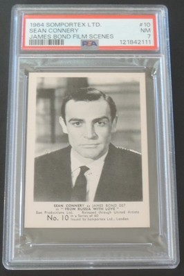PSA 7 1964 SOMPORTEX SEAN CONNERY JAMES BOND 007 #10 FROM RUSSIA WITH ...