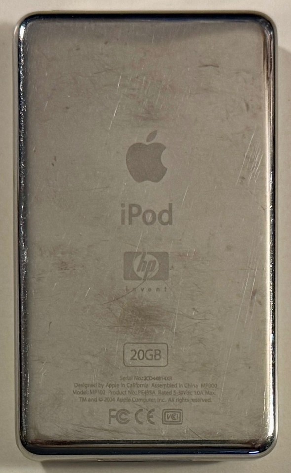 Apple iPod Classic MP102 4th Gen 20GB HP Invent Untested AS IS Parts ...