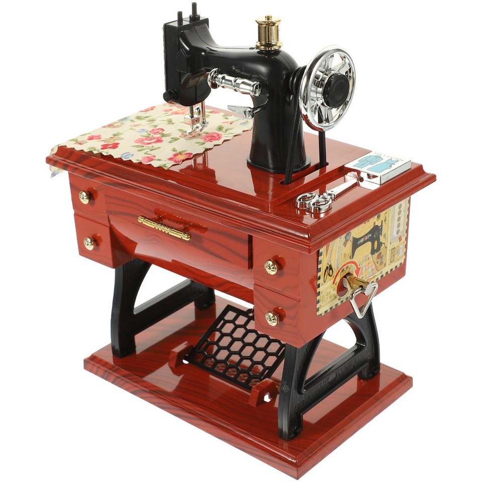 1PC Sewing Machine Sewing Machine Statue Musical Box Musical Sewing ...