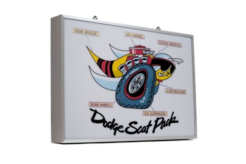 Large LIGHTED Dodge Scat Pack Sign Scat Pack Dart Demon Challenger ...
