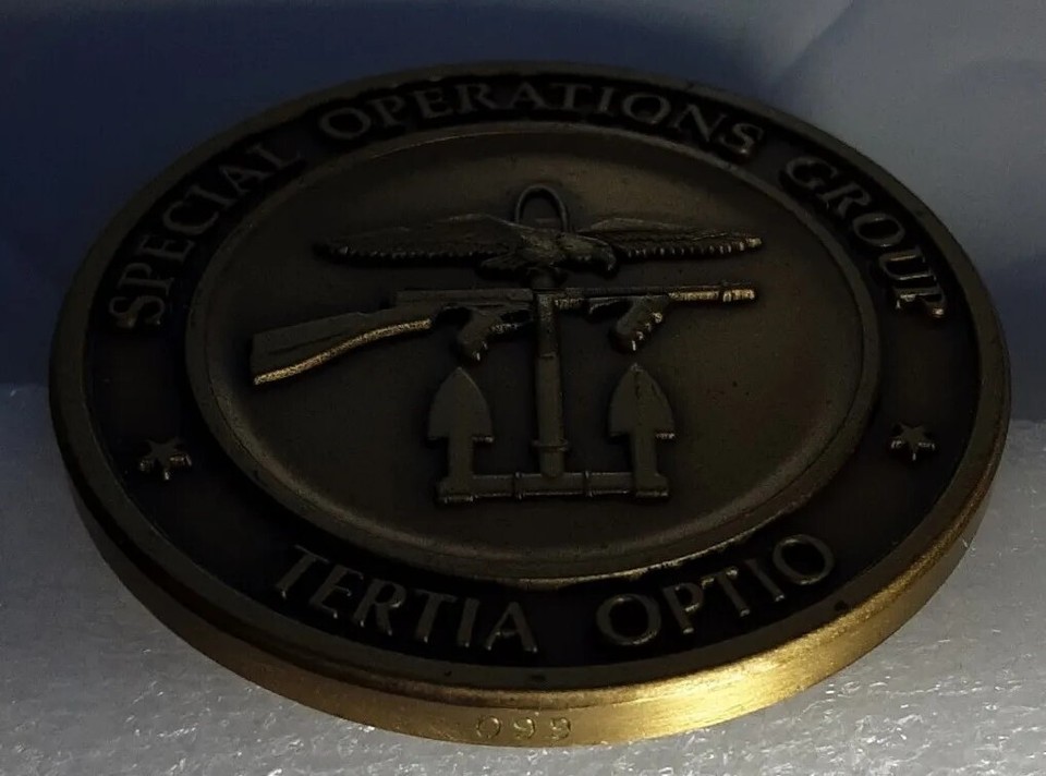 CIA Special Operations Group TERTIA OPTIO RARE Challenge Coin | eBay