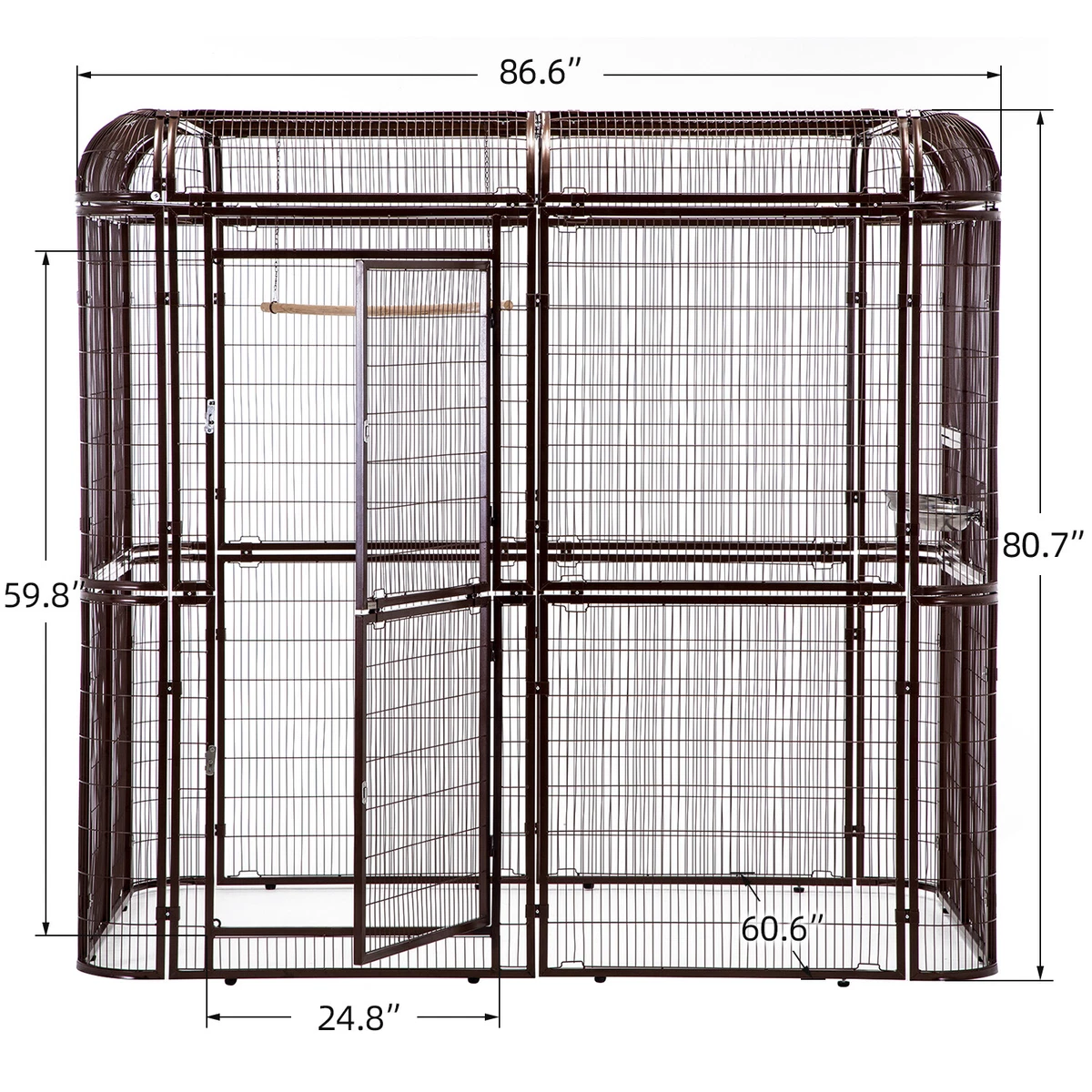 Walnest Outdoor Extra Large Bird Aviary Silver Black Large, 56% OFF
