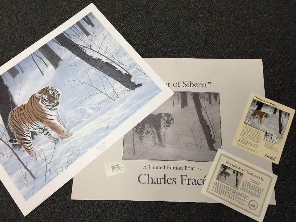 Charles Frace EMPEROR OF SIBERIA (Tiger) 1992 Stamp 30" S/# lithograph ...