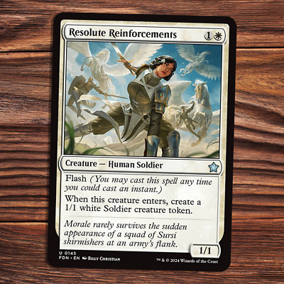 Resolute Reinforcements - Near Mint - Foundations - Magic the Gathering ...