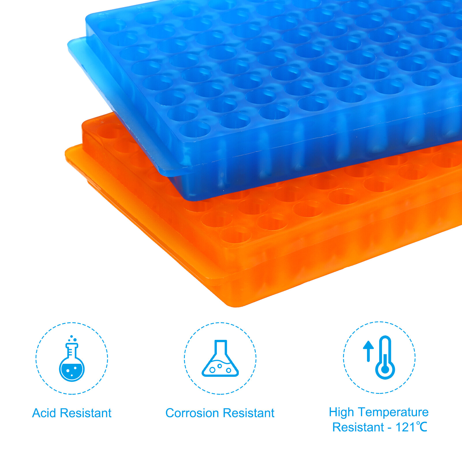 Tube Rack 1Set 96 Positions Double Panel for 0.2ml,0.5ml,1.5ml,2ml ...