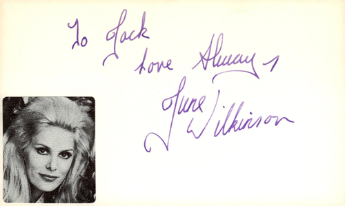 June Wilkinson Signed Auto 3x5 Index Card Batman | eBay