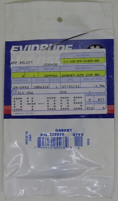New OMC Evinrude Johnson Marine Boat OEM Water Cover Gasket Part No ...