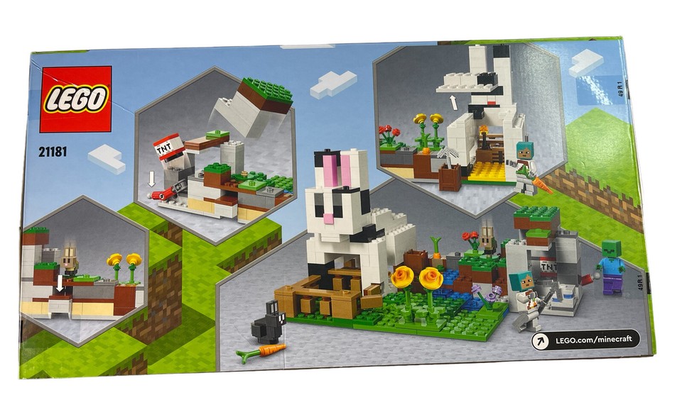 LEGO The Rabbit Ranch MINECRAFT (21181) Building Kit 340 Pcs Playset ...