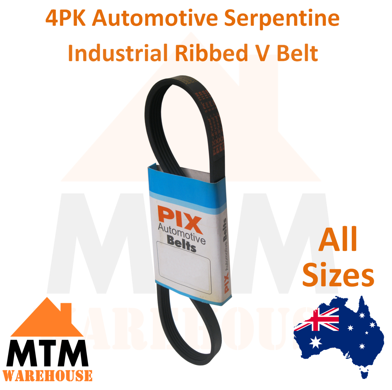 4PK Automotive Car Serpentine Industrial Ribbed V Belt Vee Many Sizes ...